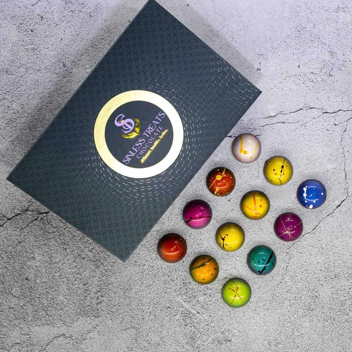 Miranda: 24-Piece No Sugar Dark Chocolate Box | Sinless Treats